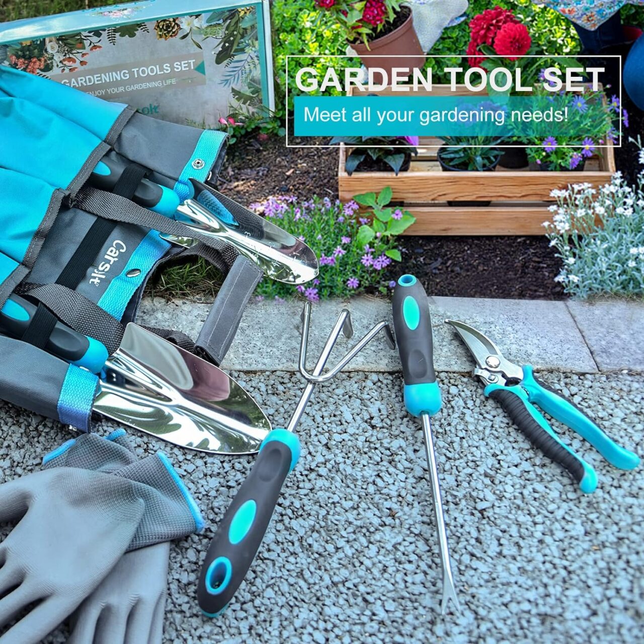 Carsolt 7 Piece Heavy Duty Stainless Steel Garden Tools Set Review ...